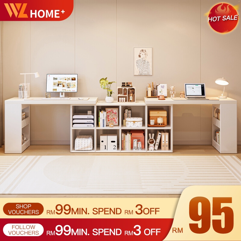 Study Table with Book Rack Meja Belajar Computer Table Home Study Desk ...