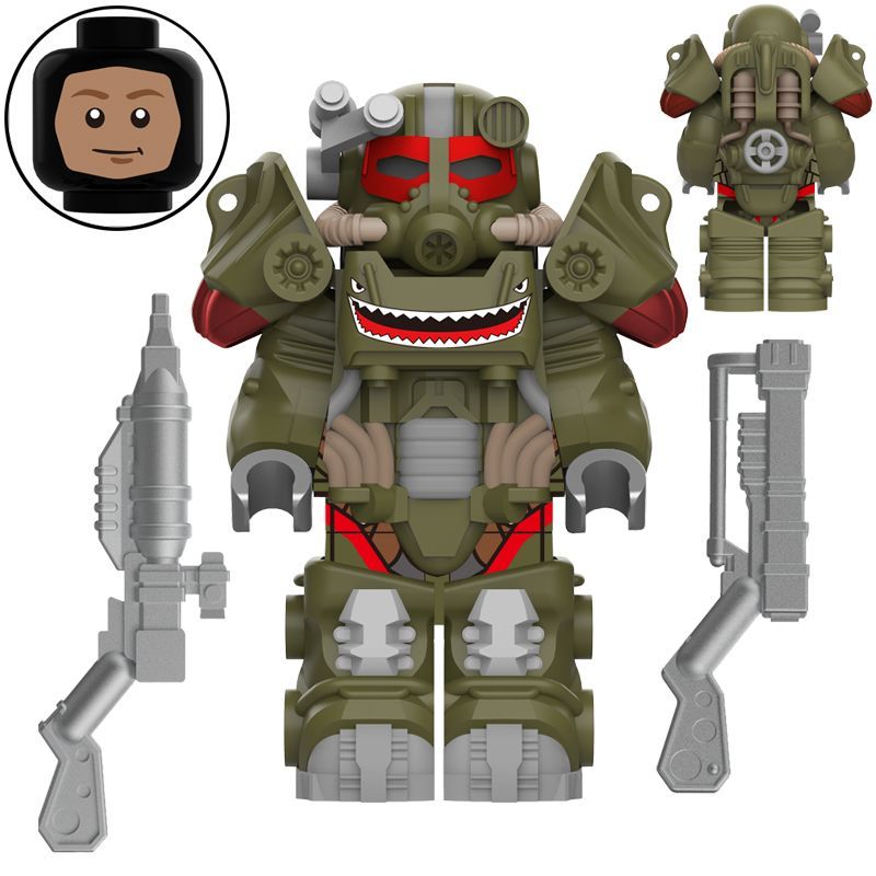 Building Block Toys Figure Fallout Shelter T60 Power Armor Vault Boy ...