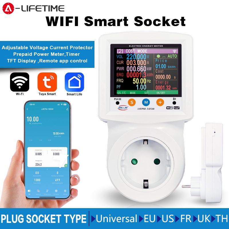 WIFI intelligent EU Socket Remote Control Intelligent Socket Adjustable ...