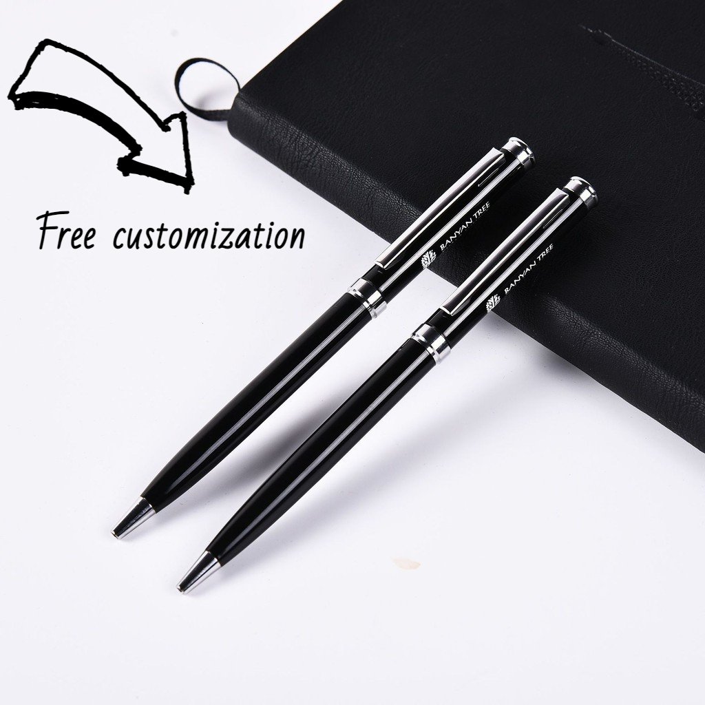CUSTOM ENGRAVE Signature Metal Rotating Oily Ballpoint Pen Personalised ...
