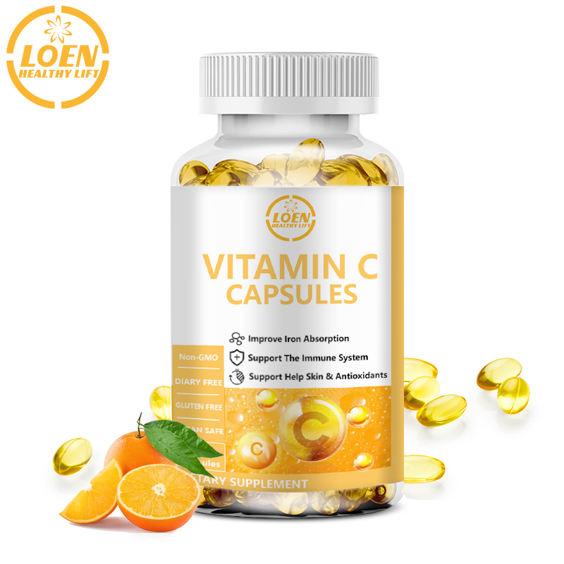 Loen Vitamin C Capsules 1000mg Supplements Contains D-Alpha & D-Gamma ...