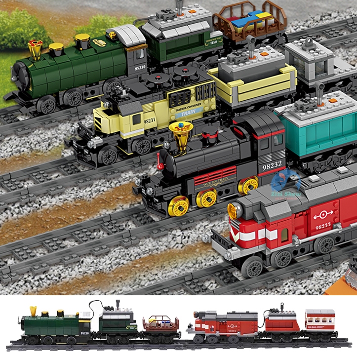 Technic Powered Electric Classic City Train Building Blocks Toys DIY ...