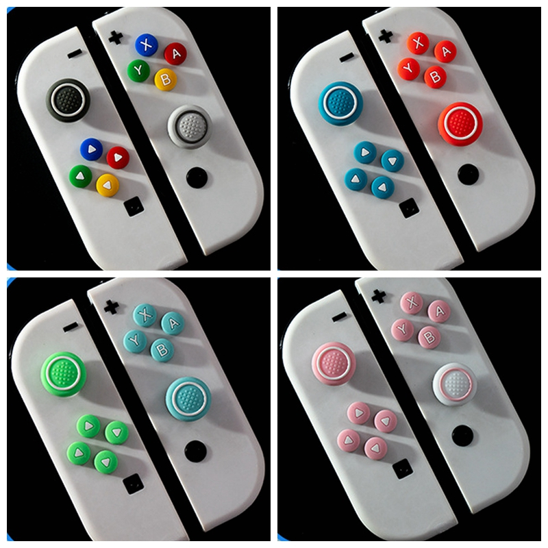 D-Pad Button Caps Silicone Thumb Grips Set, ABXY Buttons Sticker ...
