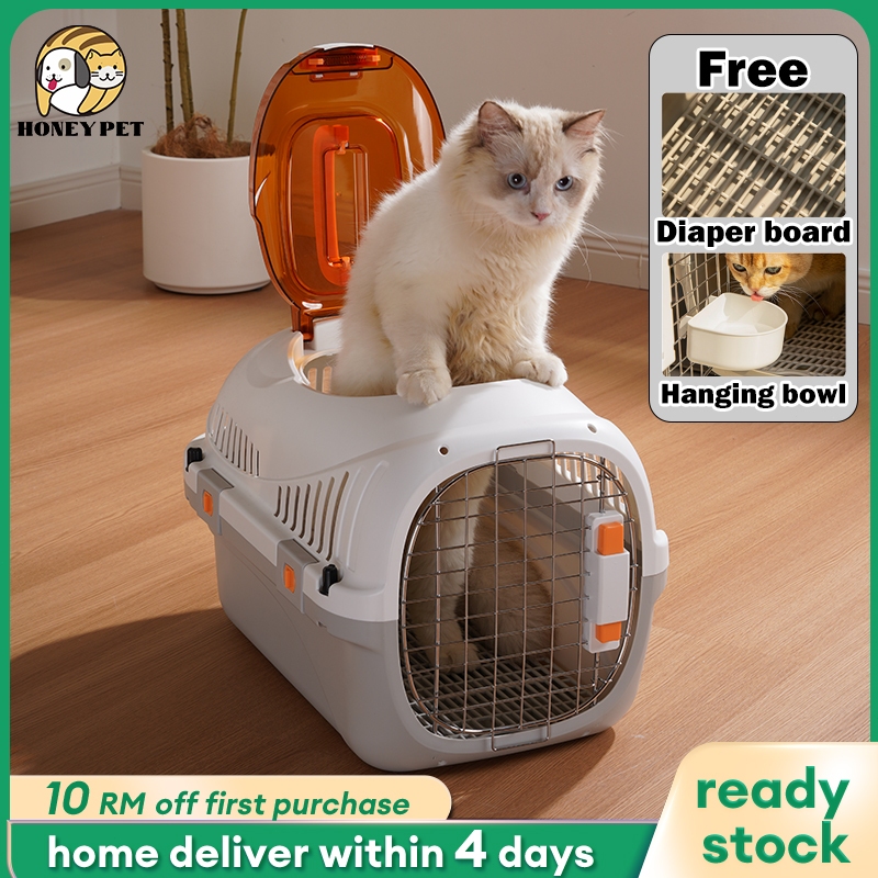 ⭐READY STOCK⭐Pet Dog Cat Carrier Portable Travel Box Cat Airline box ...