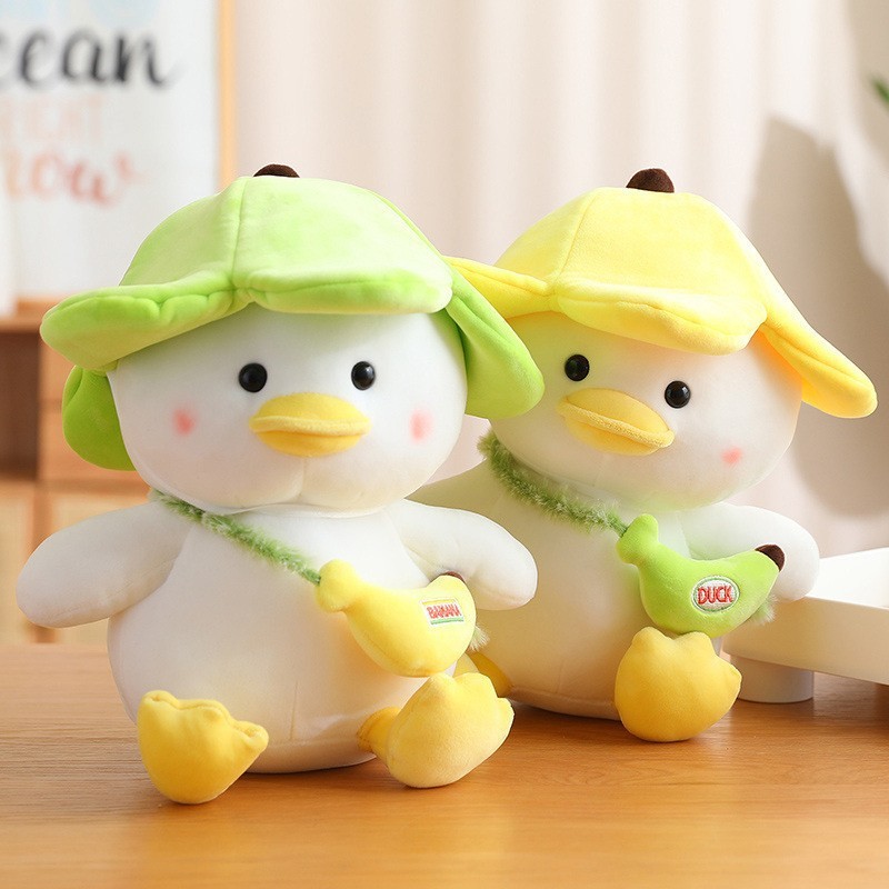 Duck Stuffed Toy Banana Ducky Plushie Doll Cute Plush Toy Farm Animals ...
