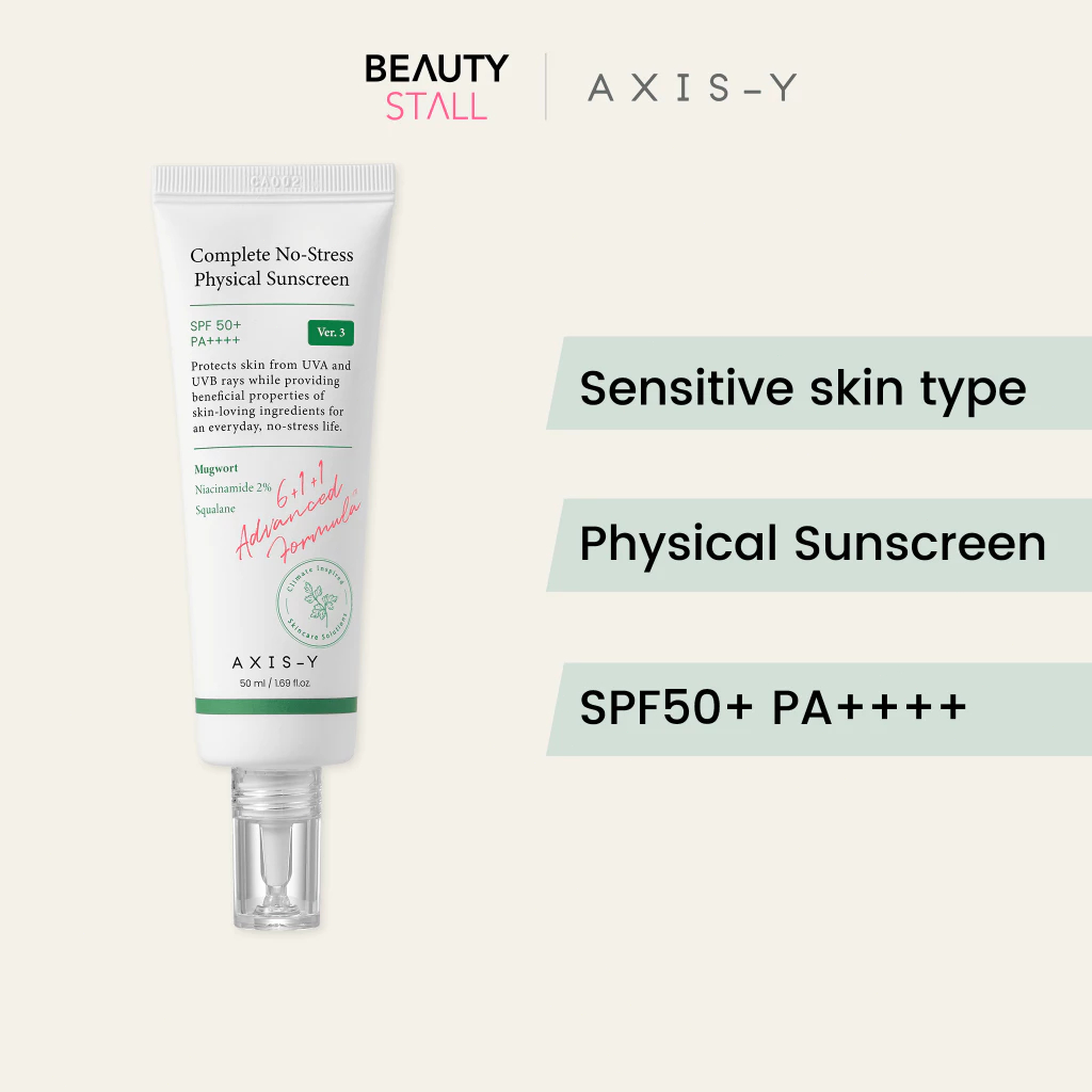 AXIS-Y Complete No-Stress Physical Sunscreen SPF50+ PA++++ Ver.3 (New ...