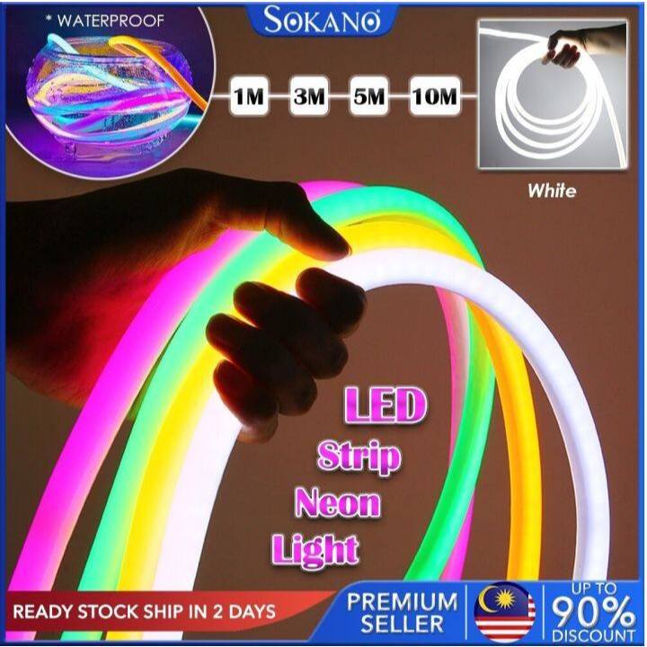 1 Set Colorful LED Strip Light 20 Meters 220V Neon Lights LED stright ...