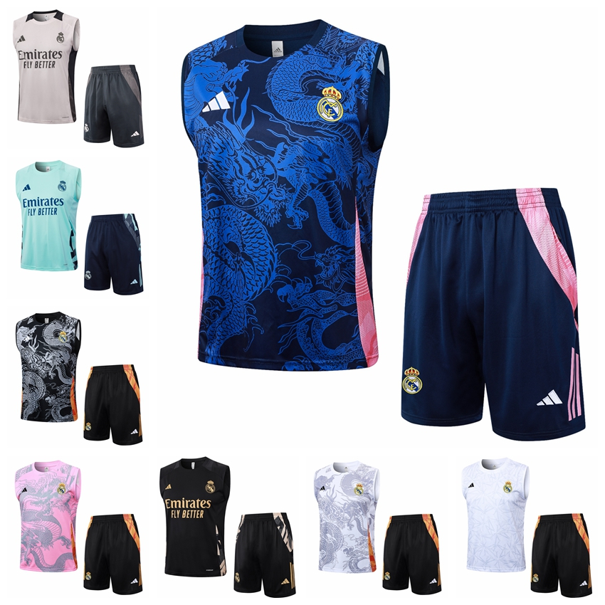 2024-25 Season Real Madrid Training Jersey Sets Football Sports Vest ...