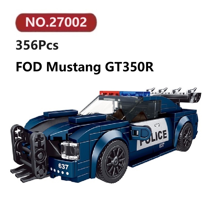 FOD Mustang Police Car Building Blocks 356 Pcs Mould King Car Bricks ...