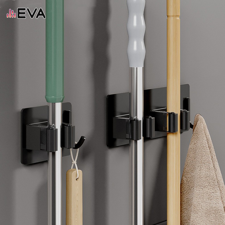 【EVA】【local delivery】Stainless steel mop holder Broom holder Black nail ...