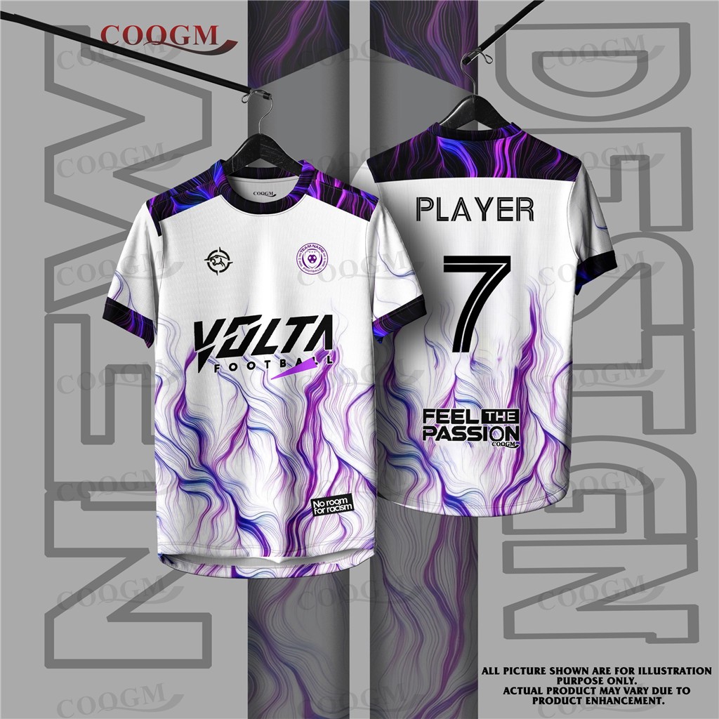 Purple Classic Futsal Eight Pillar Football Shirt Name Volta Shirt ...