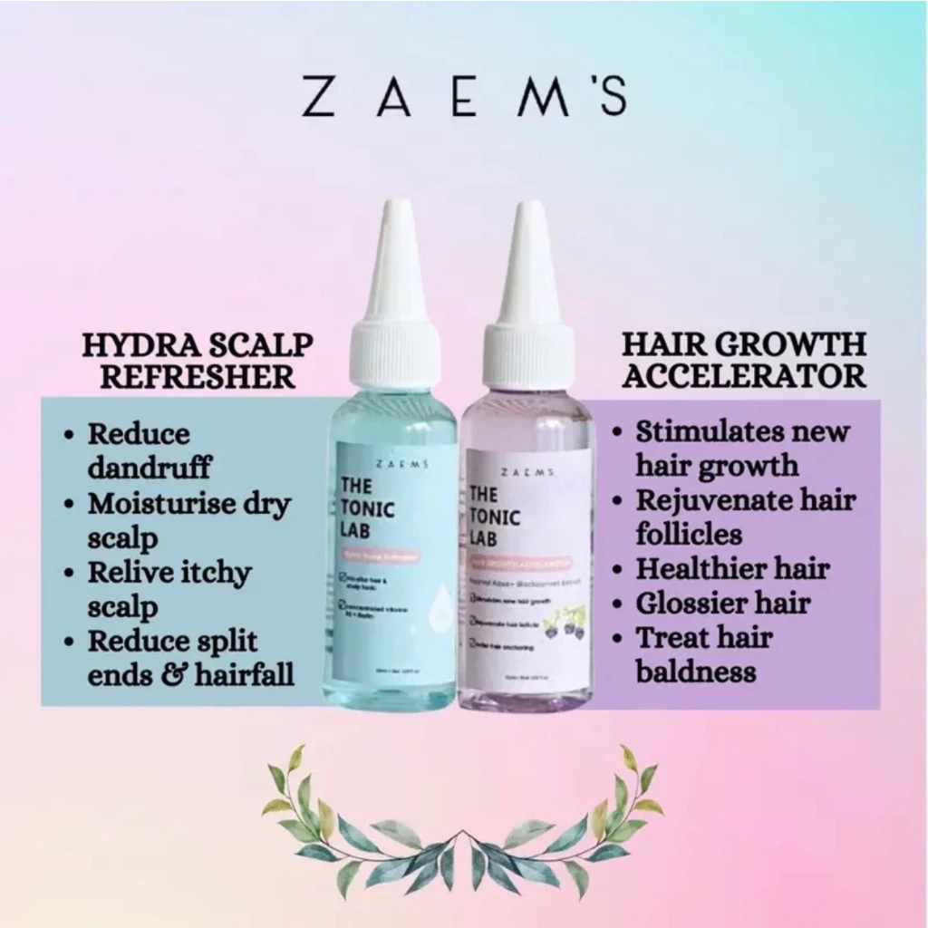 The Tonic Lab by Zaem Hair Tonic Serum for Dandruff + Hairfall ...