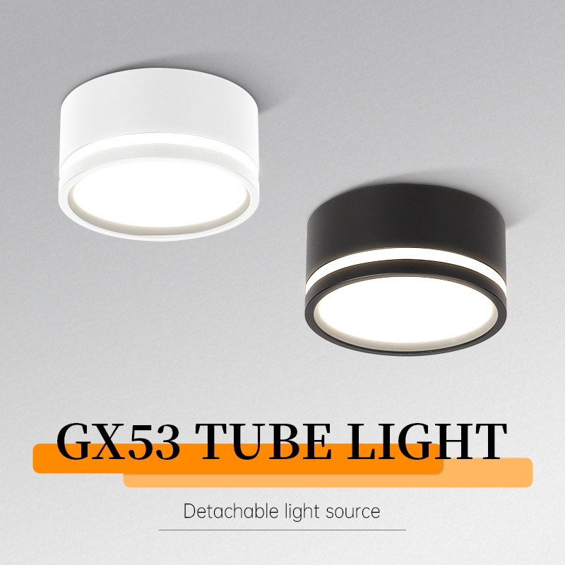 Tri-color Spot Light Wood Led Downlight GX53 Surface Spotlight 9W ...