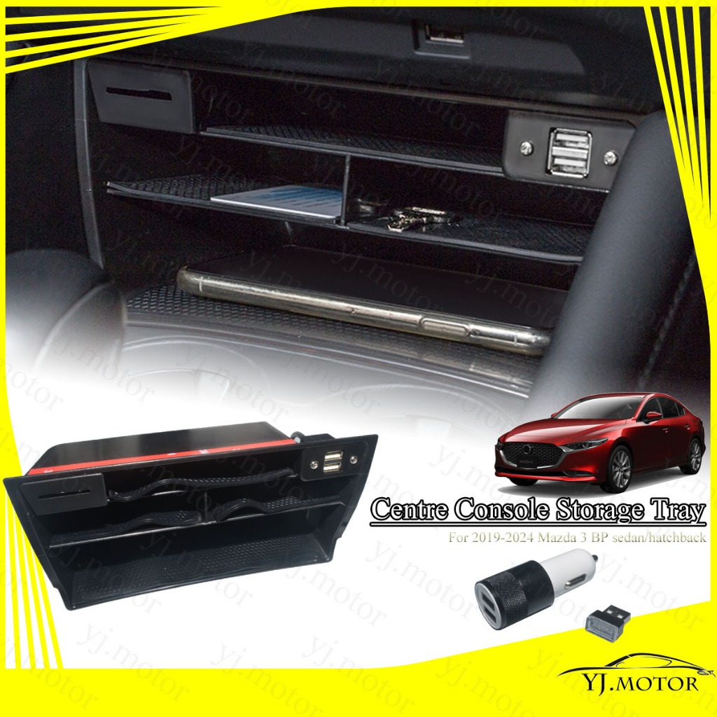 For 2019 - present Mazda 3 sedan BP Central Console Storage Box Mazda 3 ...