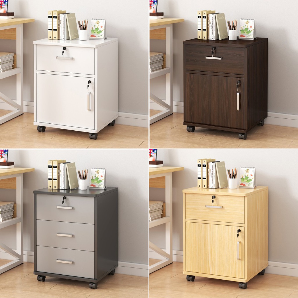 Office Mobile Pedestal File Cabinet with Wheels Drawers with Locks ...