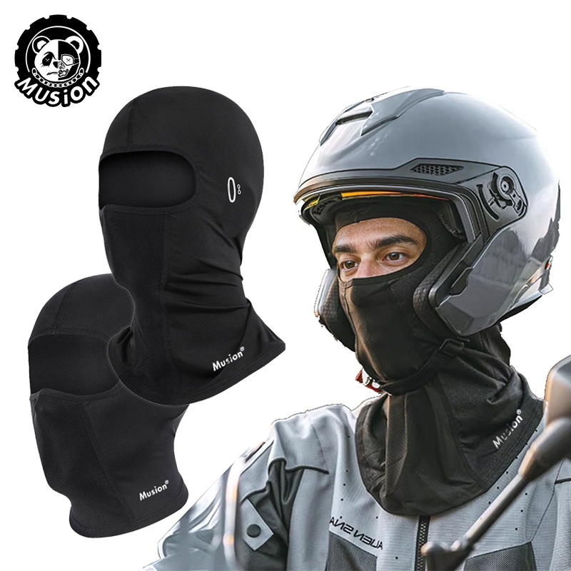 Musion Motorcycle Balaclava with Glasses Hole Cycling Full Face Mask ...