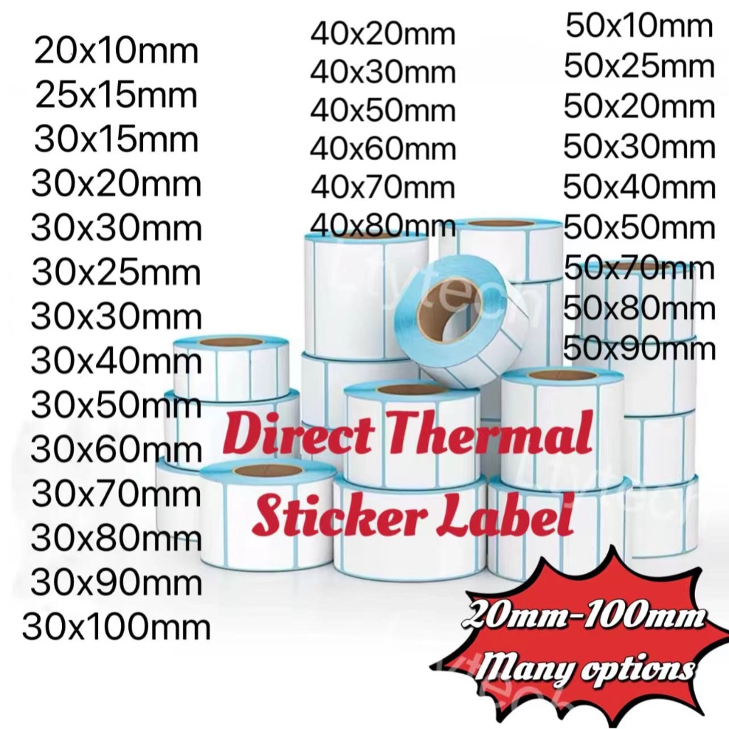 Direct Thermal paper label paper blank barcode paper Sticker Paper For ...