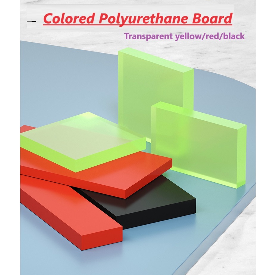 1Pc Polyurethane Elastic Rubber Sheet Black Red Color PU Polyurethane ...