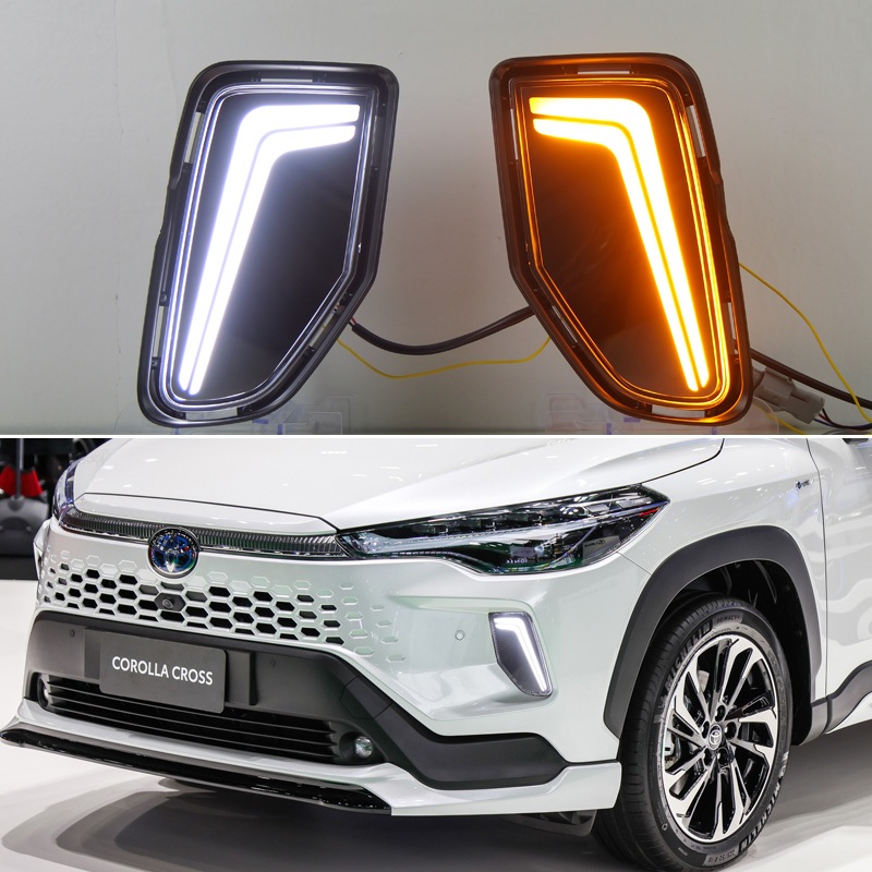 Toyota Corolla Cross 2024 2025 2PCS LED Daytime Running Light Dynamic ...