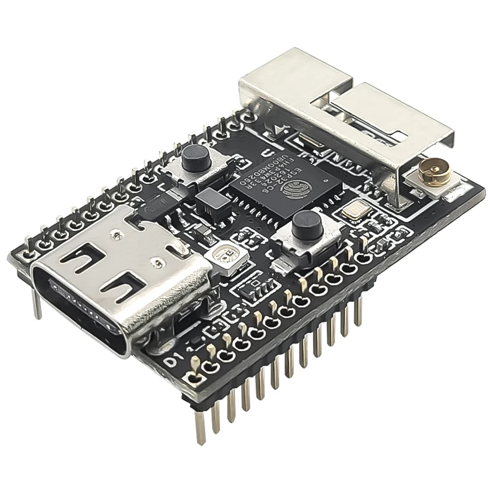 Wifi6 ESP32 C6 Development Board RISC-V 32-Bit ESP32-C6 N4 BT Wifi Module with Crystal ...