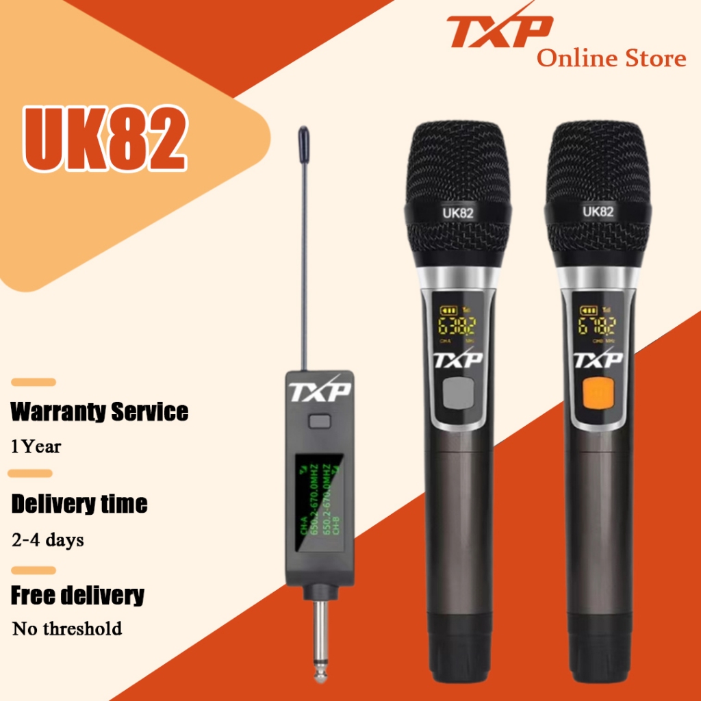 TXP-UK82 Wireless microphone UHF handheld Metal microphone | Shopee ...