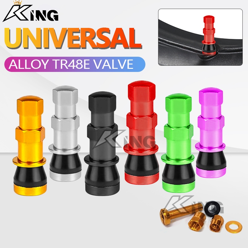 1 [BIJI] TR48R TUBELESS VALVE KEPALA UNIVERSAL TUBELESS AIR VALVE TAYAR ...
