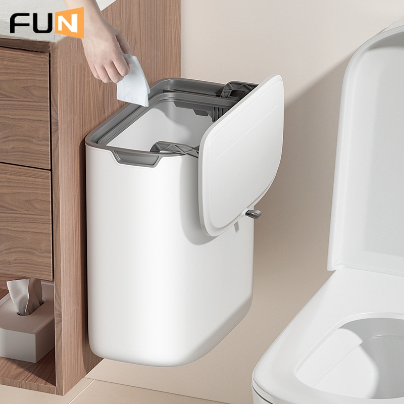 【FUN】toilet dustbin bathroom Trash Can with cover 7L and 9L Cabinet ...