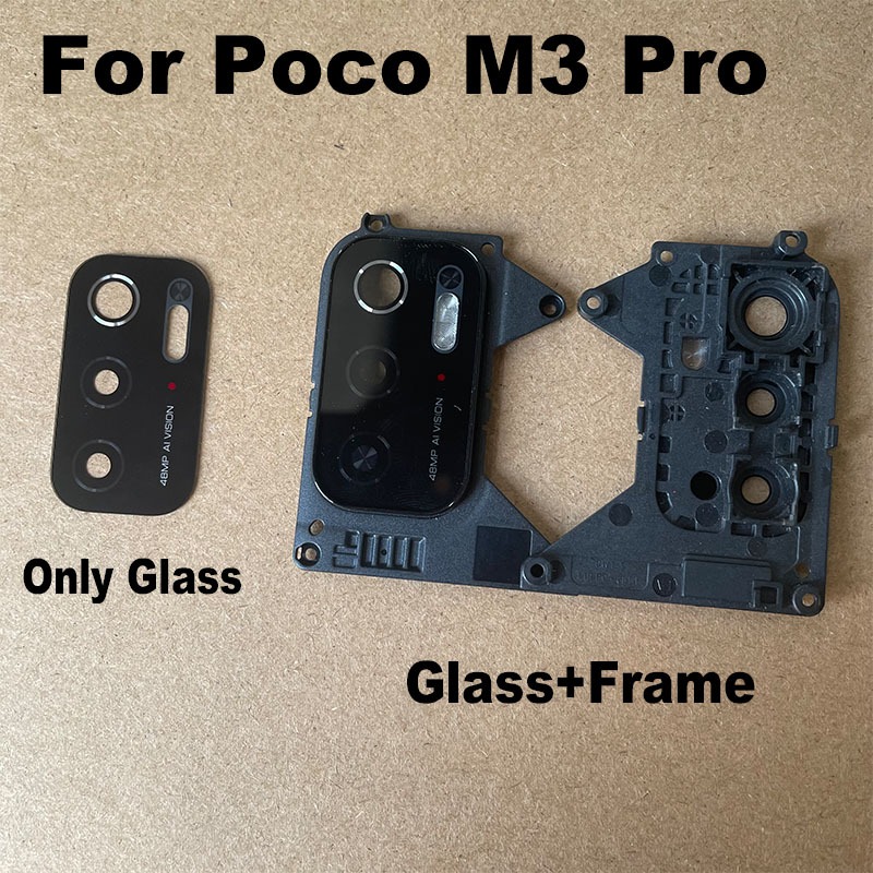For Xiaomi Poco M3 Pro 5G Back Camera Lens Rear Glass With Frame Cover ...