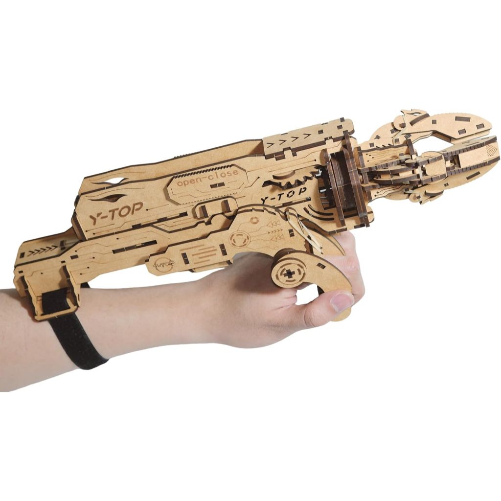 3D Wooden Assembled Robotic Arm Mechanical Engineering Kit Cyborg Hand ...