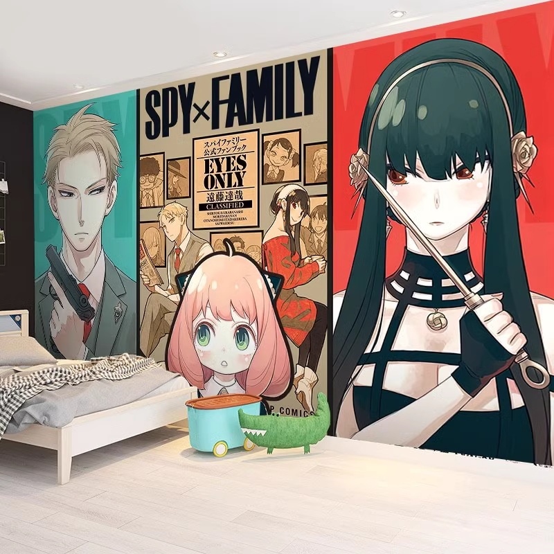 Spy Play House Wallpaper Black White Anime Poster Arnia Merchandise ...