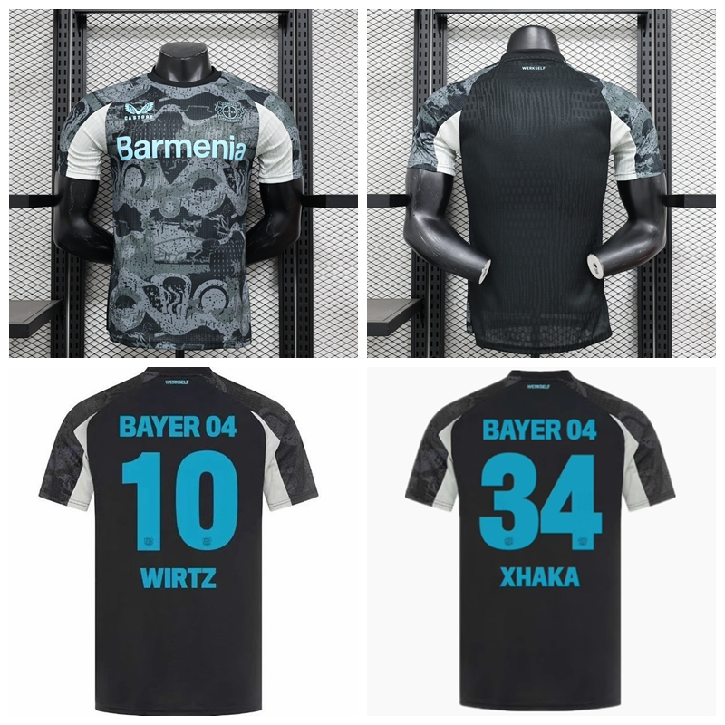 2024-25 Season Bayer 04 Leverkusen Second Away Player Version Sports Jersey Wirtz Xhaka Football ...