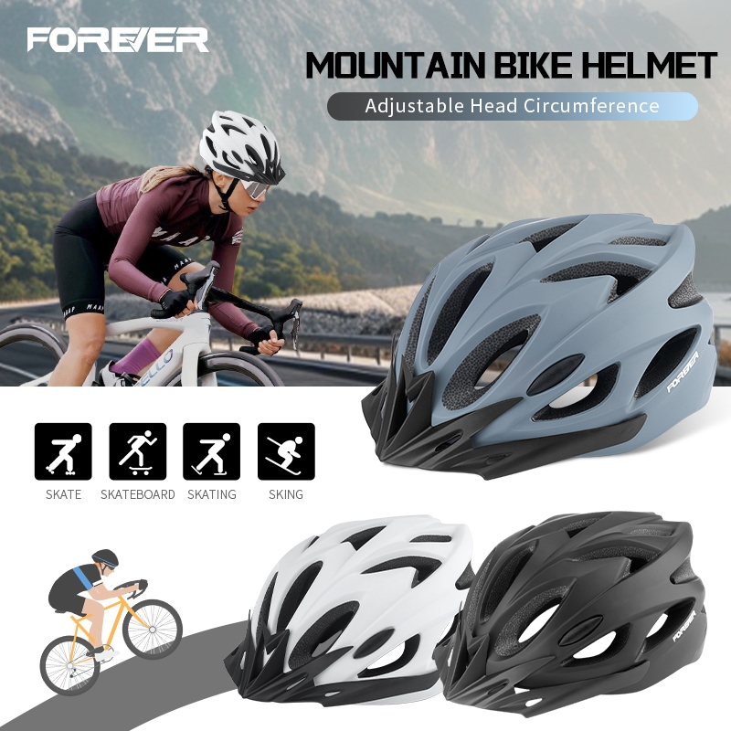 Permanent cycling helmet with broken brim, mountain bike safety helmet ...