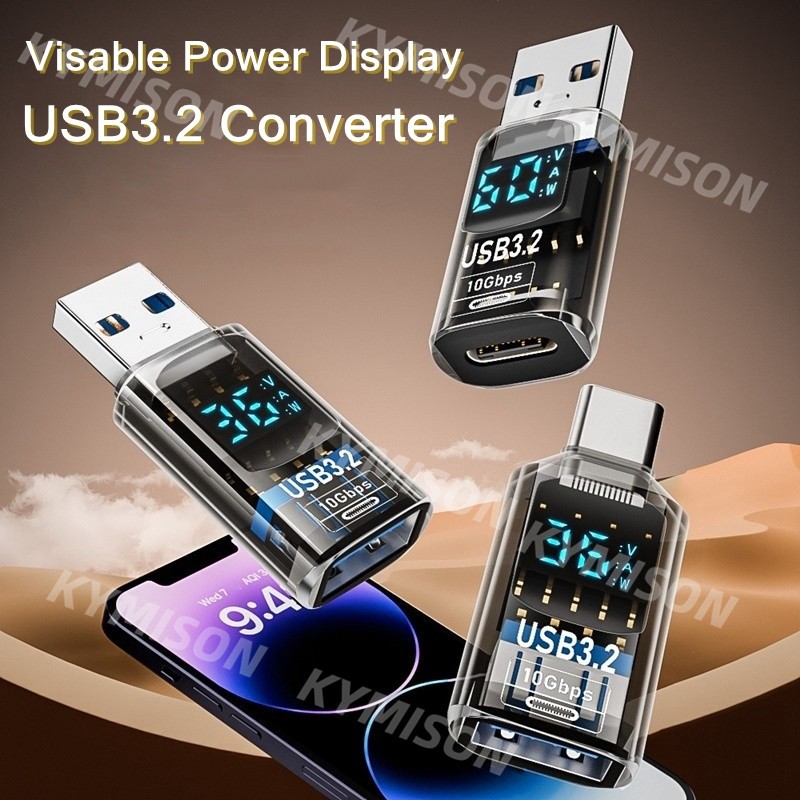 Digital Display USB 10Gbps Type-C OTG Adapter USB C To USB Fast Data ...