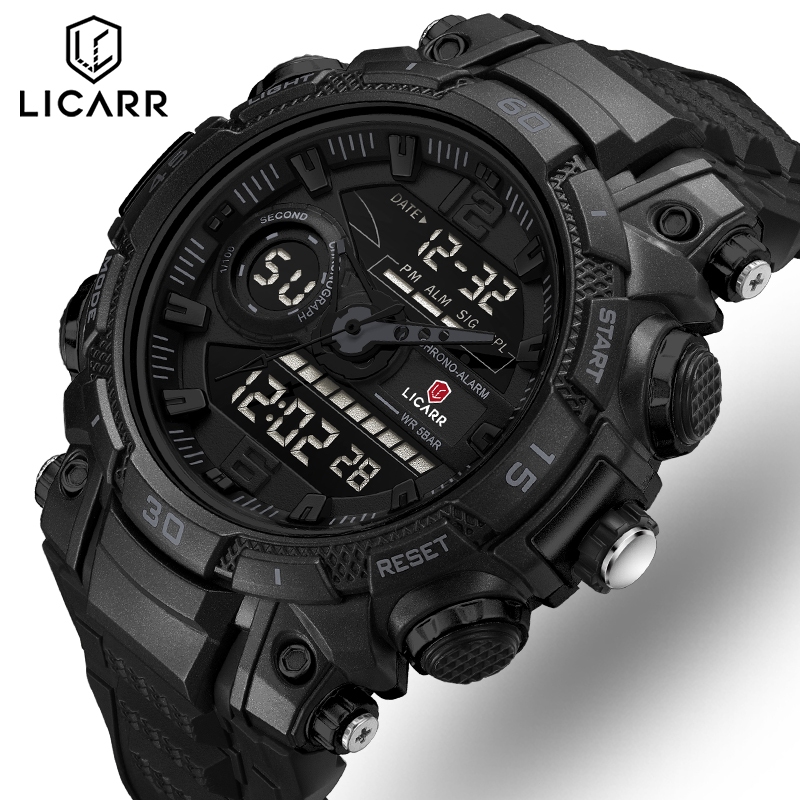 LICARR Original Brand Men's Watch Waterproof Fashion Trend Men's Alarm ...