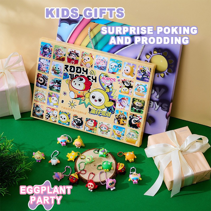 40pcs Sanrio Eggman Party Strawberry Bear Figurine Pokey Pokey Holey ...