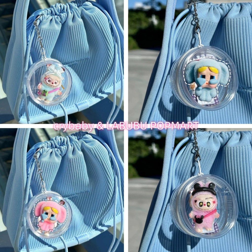 🌼Crybaby&LABUBU POPMART KIMMON Mini Plush Doll Storage Display ...