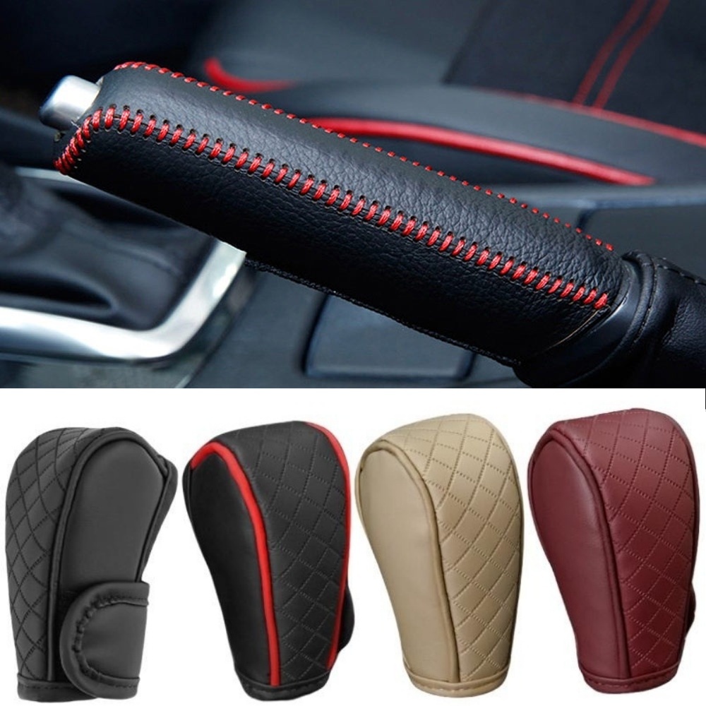PU Universal Car Gear Shift Cover Leather Shift Lever Cover Gearbox ...