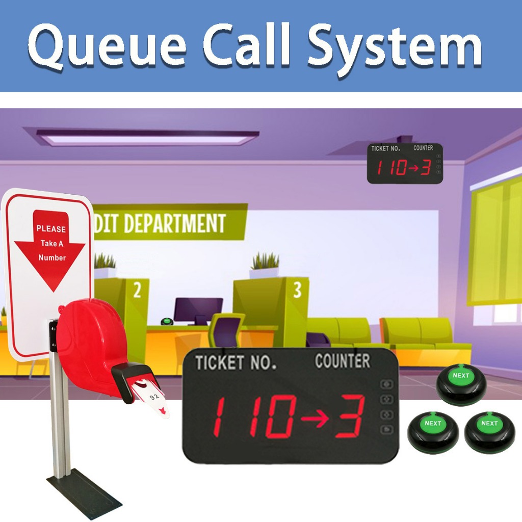 Take a Number System Queue Management System Tickets Number Waiting System Queuing Calling ...