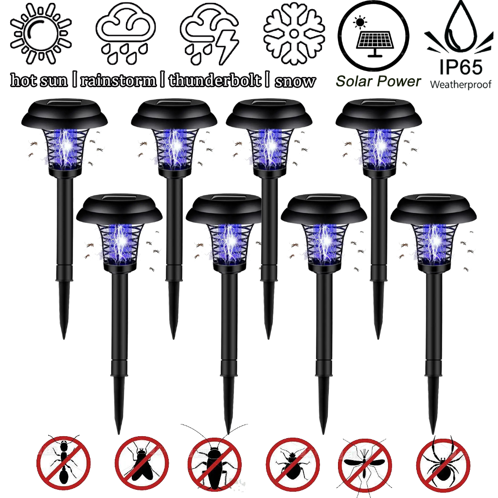 Solar Mosquito Killer Waterproof Mosquitos Electric Portable Outdoor ...