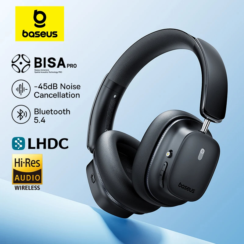 Baseus Bowie 30 Max Wireless Headphones Noise-Cancellation Bluetooth ...