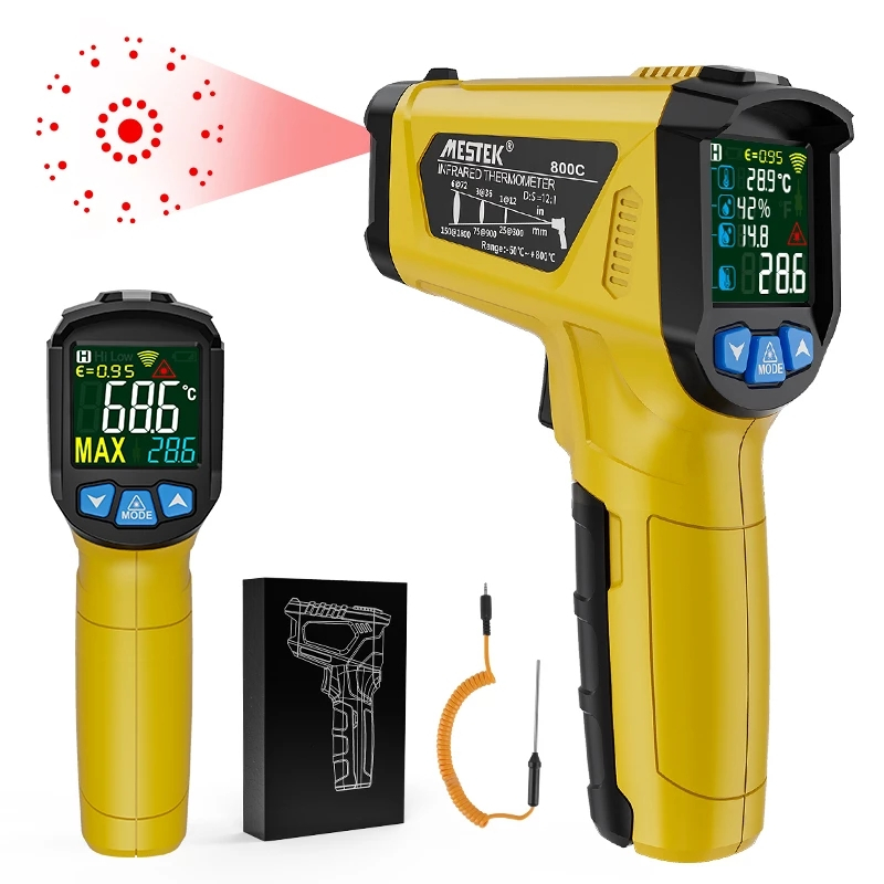 Infrared Non-Contact Thermometer Gun for Industrial Test Electric ...