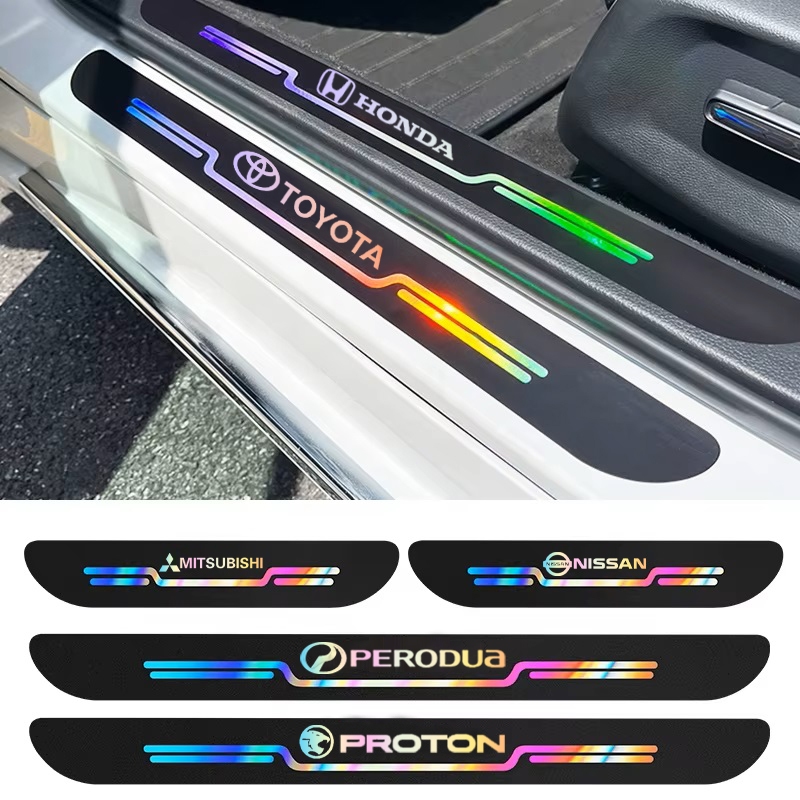 Laser car stickers anti-scratch door sill protection strips car door ...