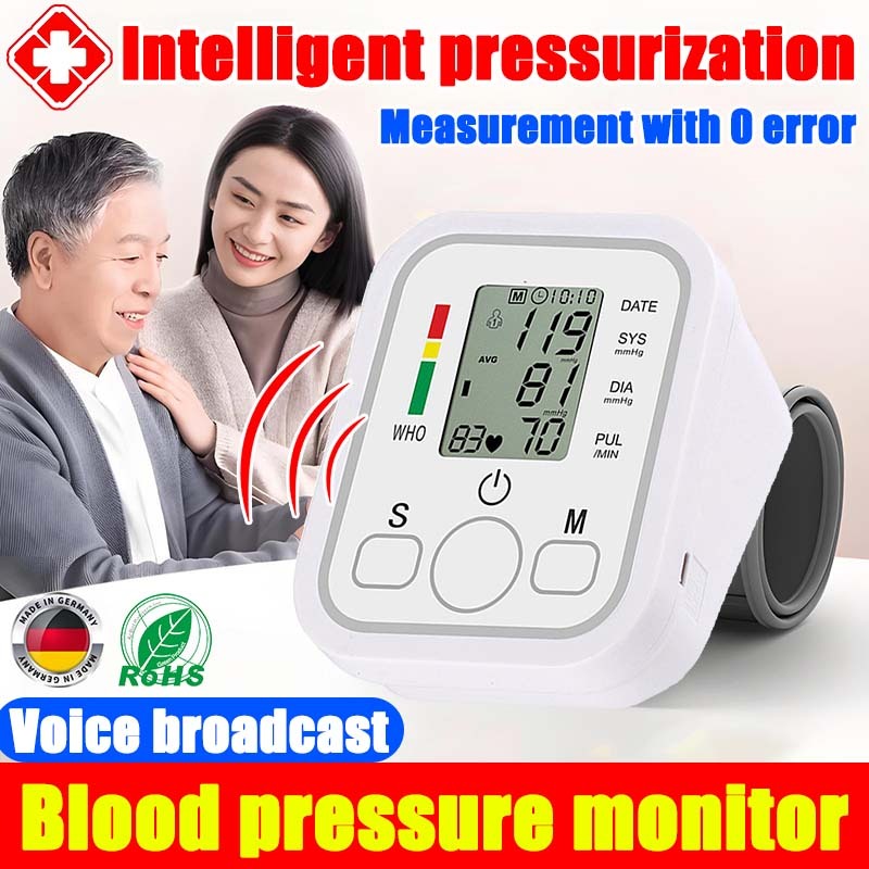 Voice broadcast bp Blood pressure monitor Rechargeable Digital Blood ...
