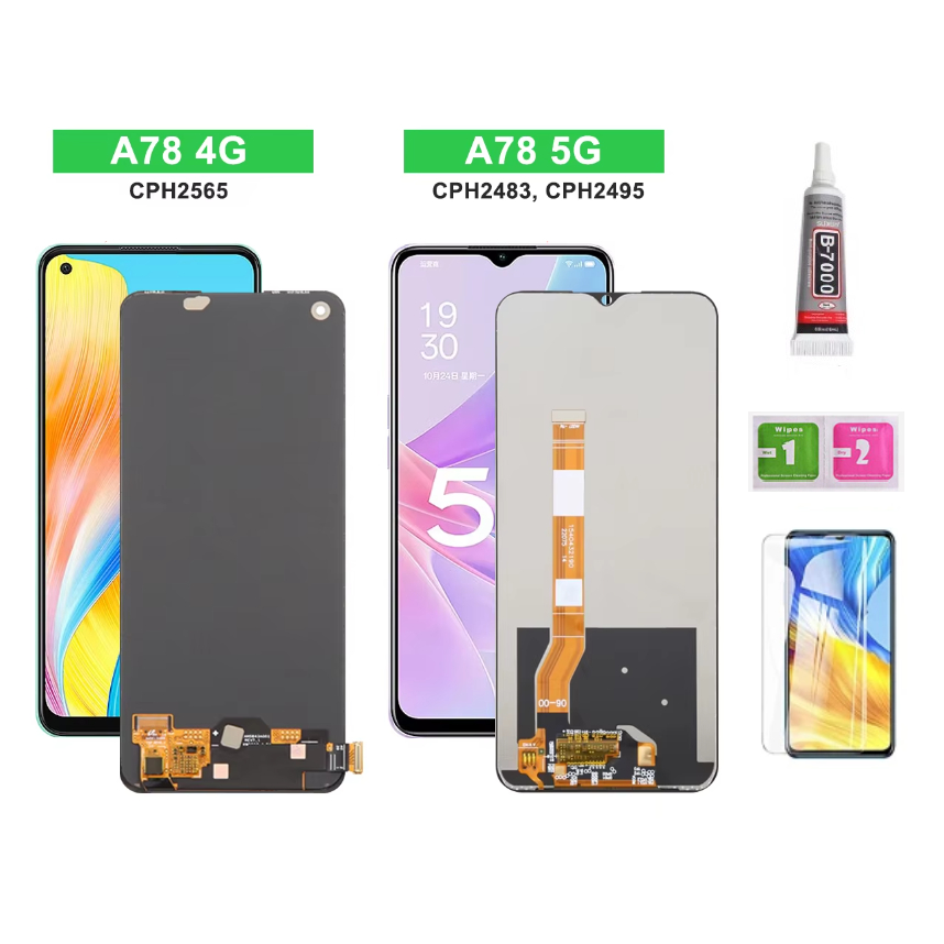 TFT For OPPO A78 4G 5G CPH2565/2483/2495 LCD Display with Frame Touch ...