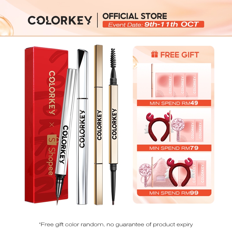 Colorkey X Shopee Co-Branded Eyeliner&Eyebrow Set Triangle Chiseled ...