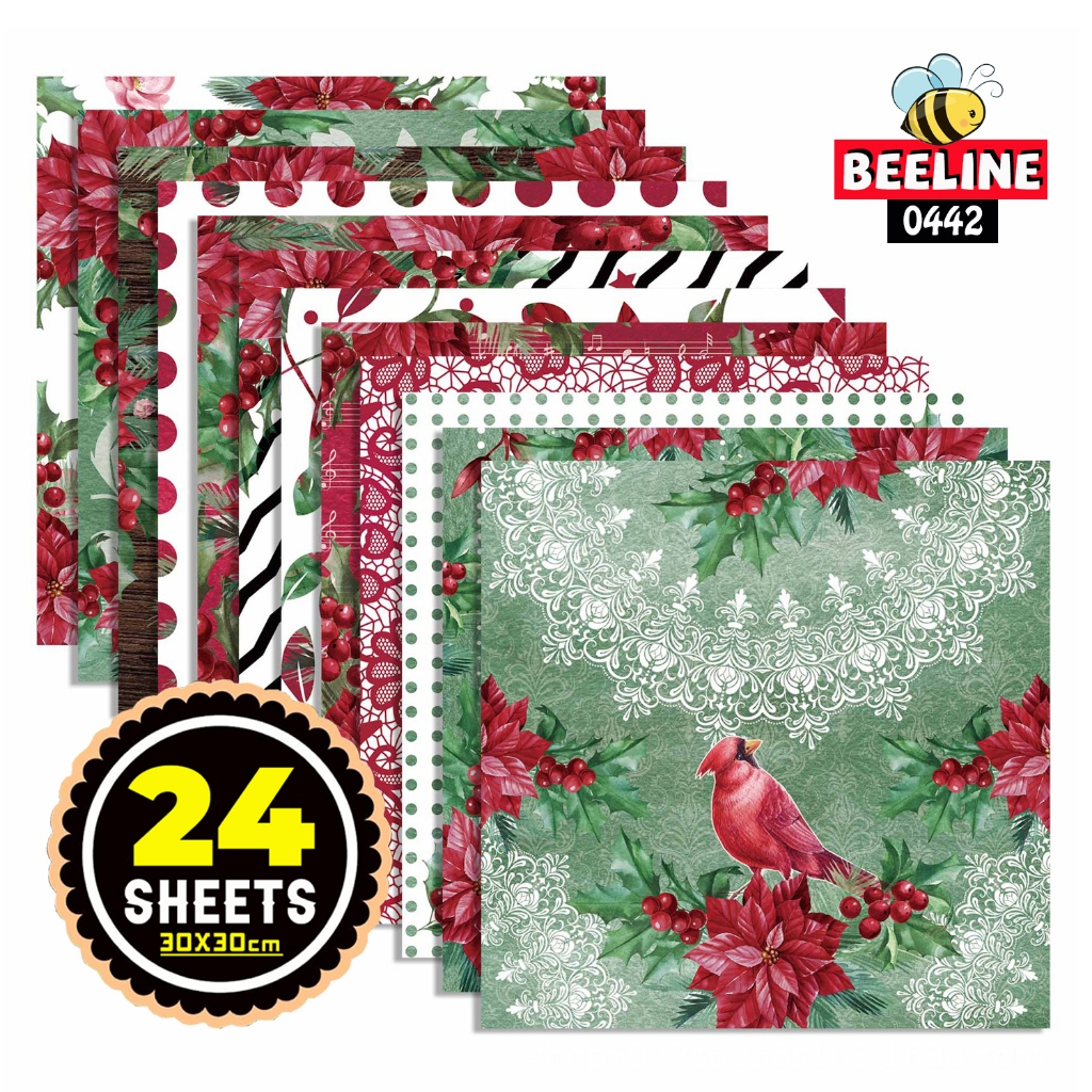 【Fast Delivery】24Pcs Wrapper Paper Chinese Scrapbook Paper Double Sided ...