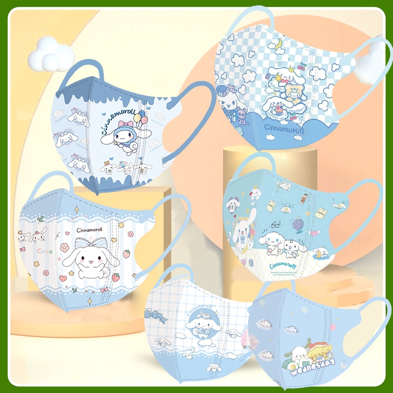 3D Kid Msk（Cinnamoroll Mask Baby）50 Pcs ⚡ 2024 Sanrio New Flower Yugui ...