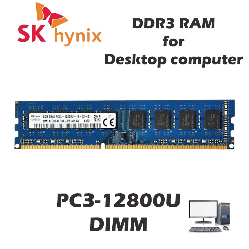 Desktop Computer RAM DDR3 DDR3L 4GB 8GB 1333/1600MHz PC3-12800UDIMM ...