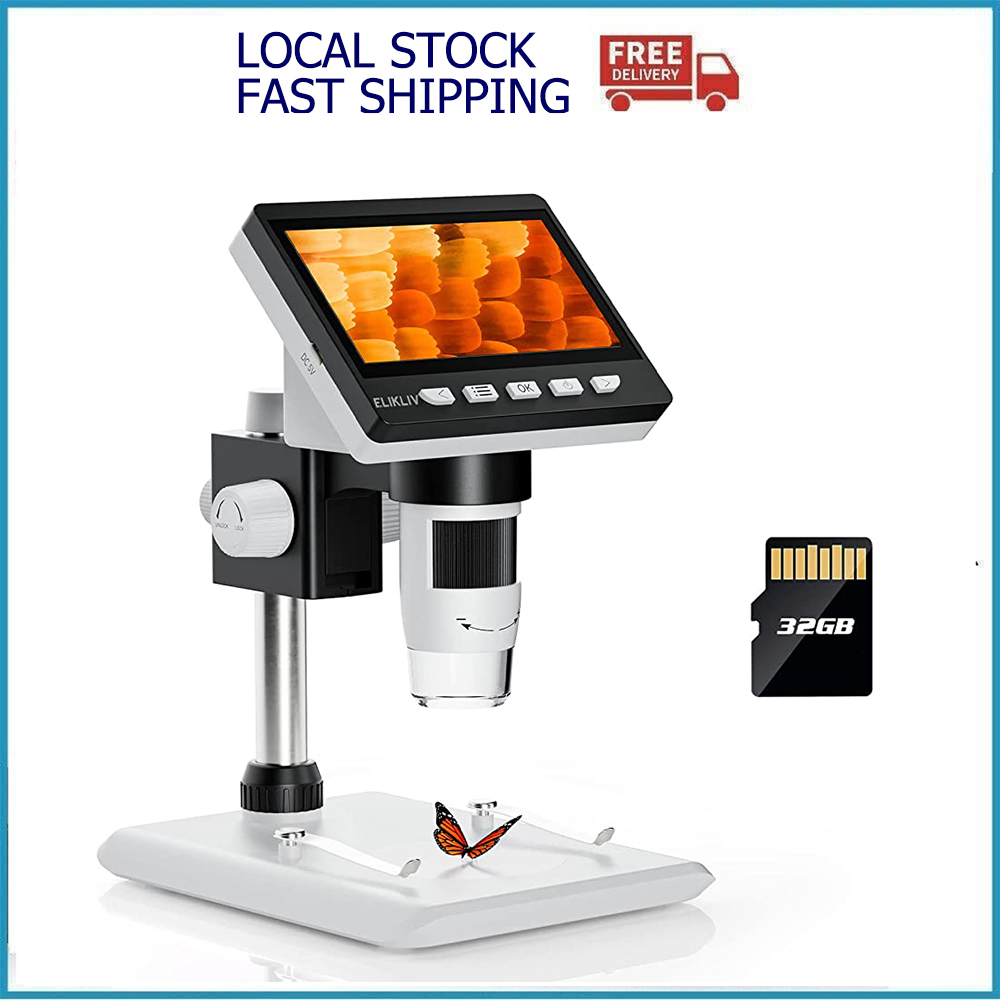 4.3 inch LCD Digital Microscope FHD 1080P Portable Soldering Coin ...