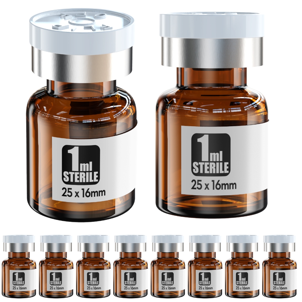 Sterile Empty Vials with Self Healing Injection Port,with Flip Off Aluminum Cap,Sterile Package ...